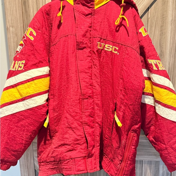 STARTER | Jackets & Coats | Starter Usc Puffer Jacket Red And Yellow ...